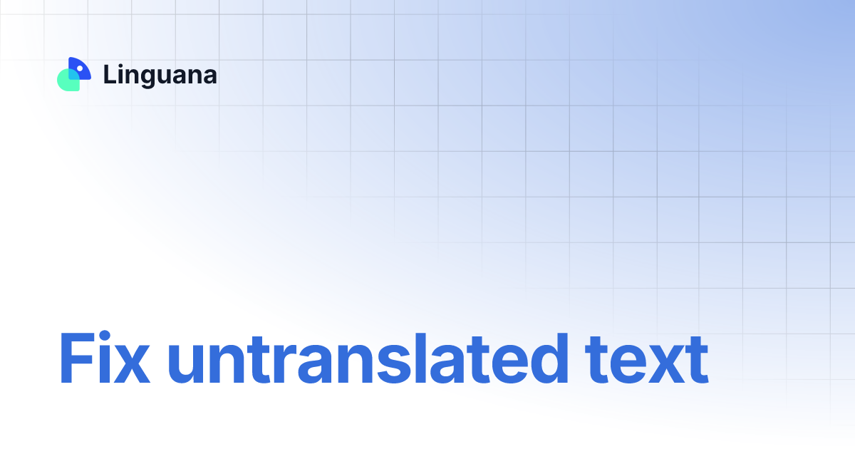 Fix untranslated text | Linguana